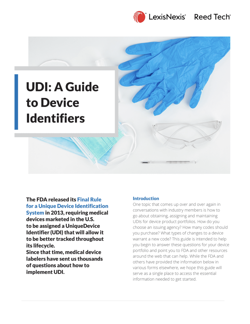 UDI: A Guide to Device Identifiers | LexisNexis Reed Tech